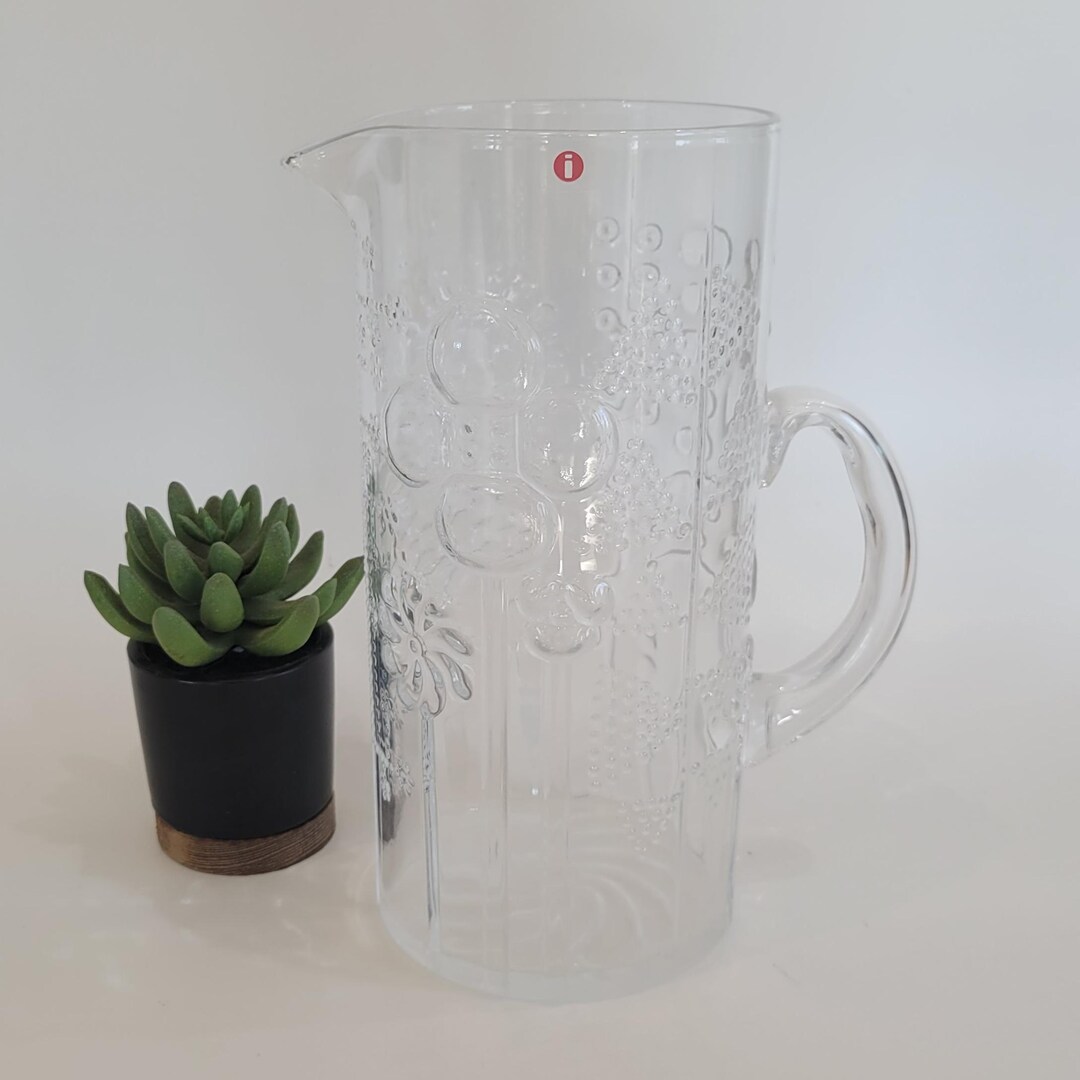 Iittala Flora Pitcher Arabia Finland Vintage Glass Mid Century Oiva ...