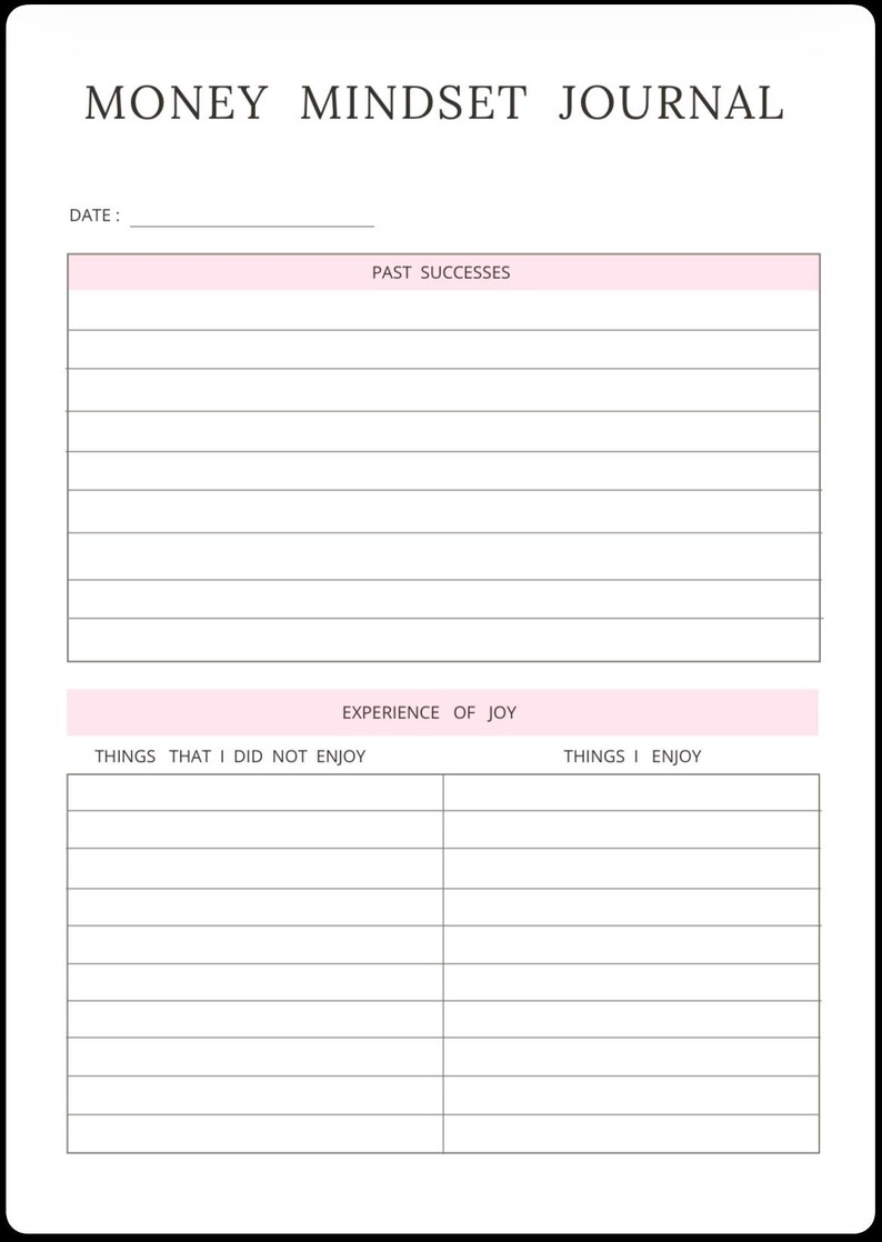 Money Mindset & Budget Planner | Financial Freedom Printable ...
