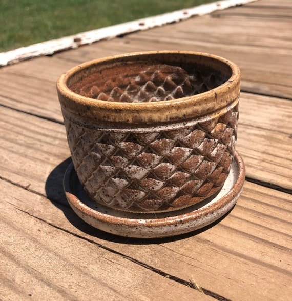Planter Flower Pot Boho Dragon Scale Mermaid Style - Etsy