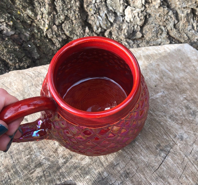 Large Dragon Scale Mug Stoneware Pottery Handmade by Daisy Friesen ...