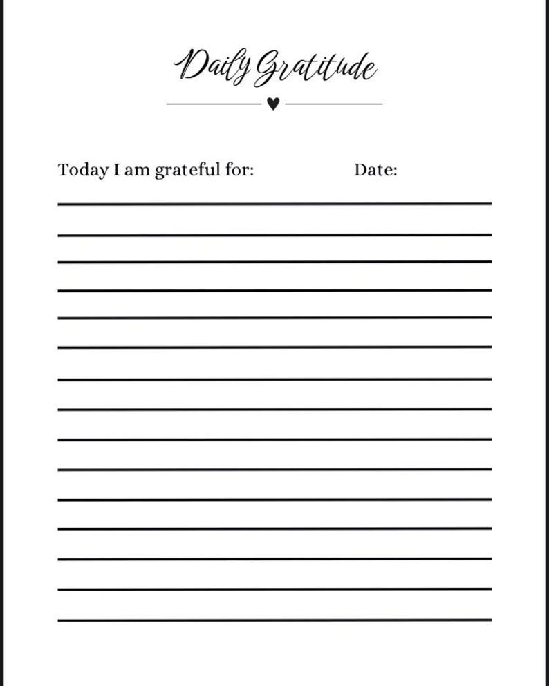 Gratitude Journal Printable | Daily Reflection and Affirmation Pages ...