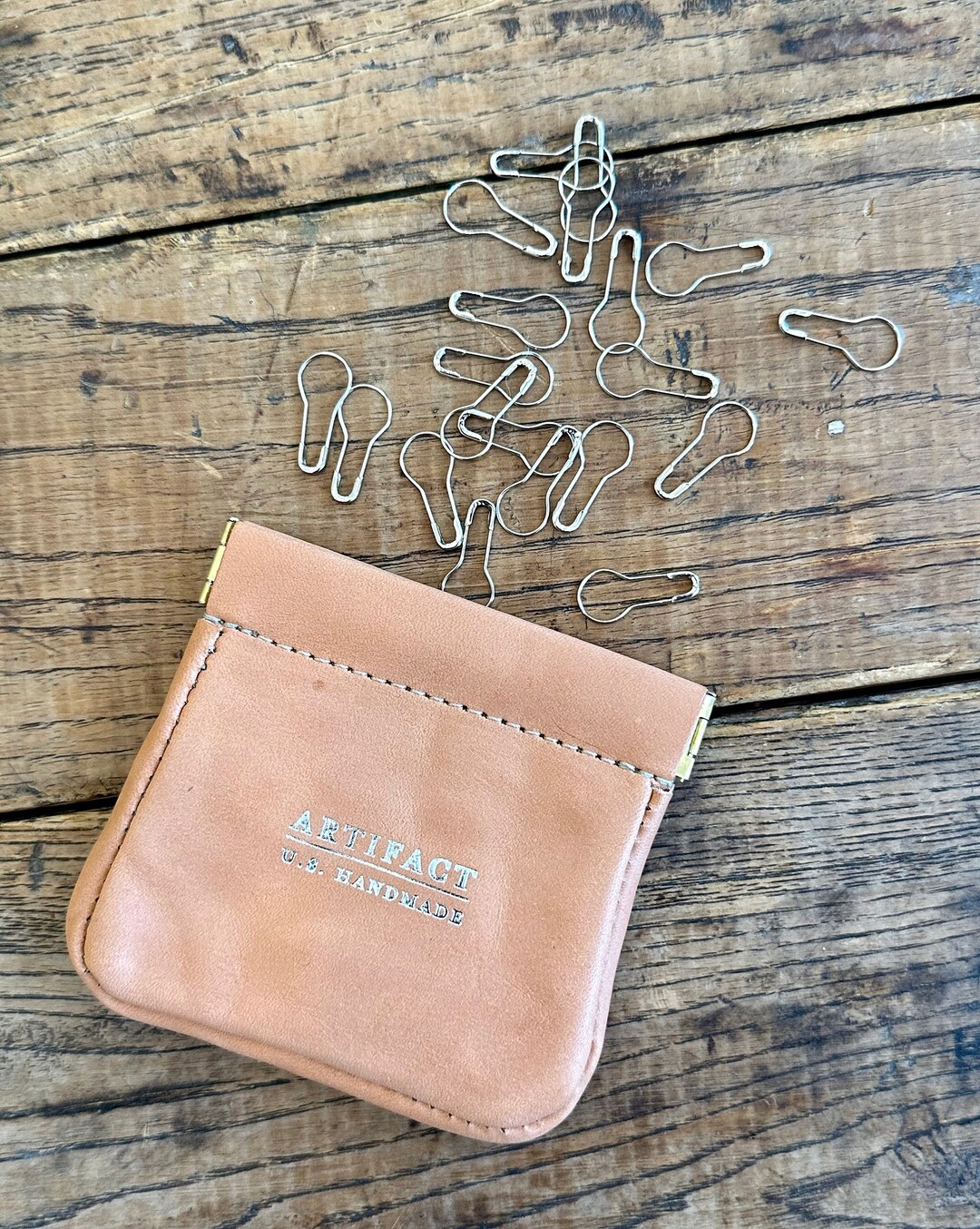 Knitting & Crochet Stitch Counters W/ Leather Squeeze Pouch ARTIFACT ...