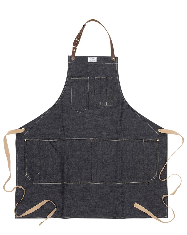 Workshop Apron in Waxed Canvas W/ Removable Leather Strap - Etsy UK