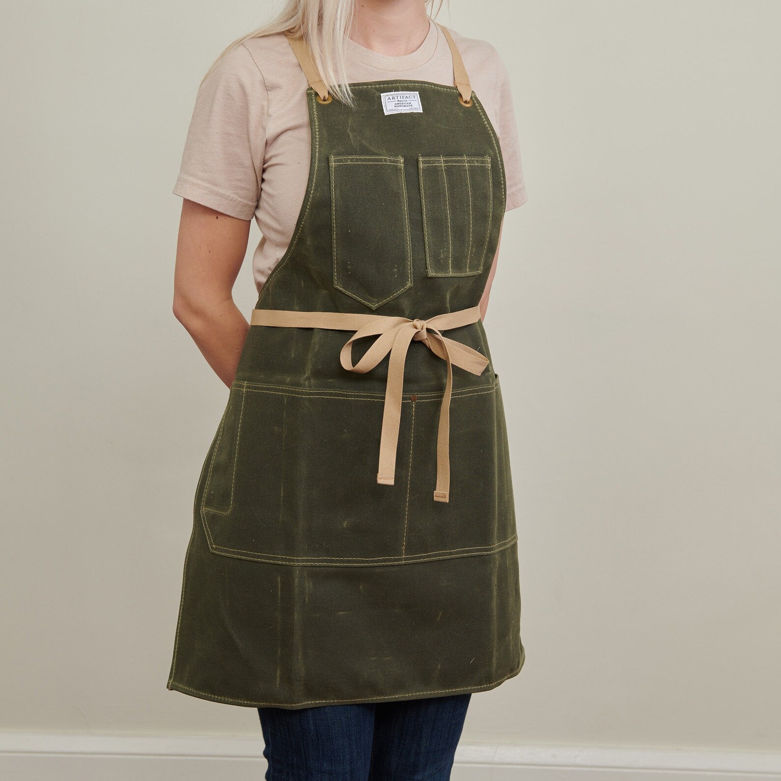 Workshop Apron W/ Cross-back Ties ARTIFACT Handmade in - Etsy UK