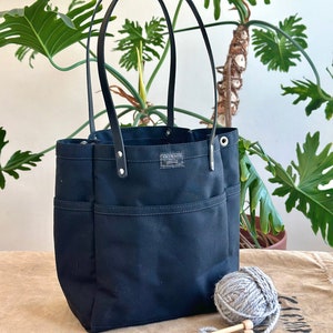 Knitting & Crochet Project Tote Bag W/ Leather Straps | ARTIFACT ...