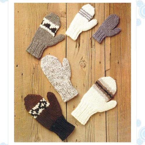 Panda Mittens Knitting Pattern for Babies and Children. PDF | Etsy