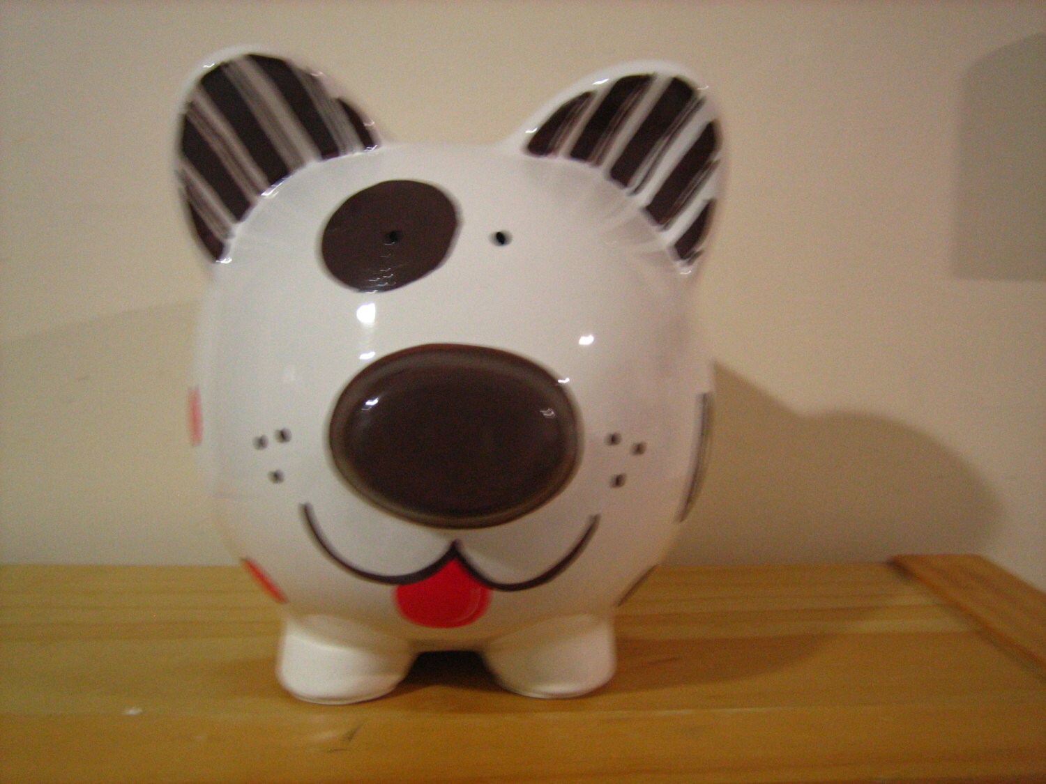 Personalized Large Piggy Bank Puppy Dog Polka Dots Big Brother | Etsy