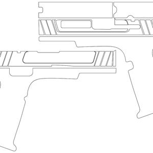 S&W SD40 VE GUN Blank Template File for Laser Engraving Ezcad 2 and ...