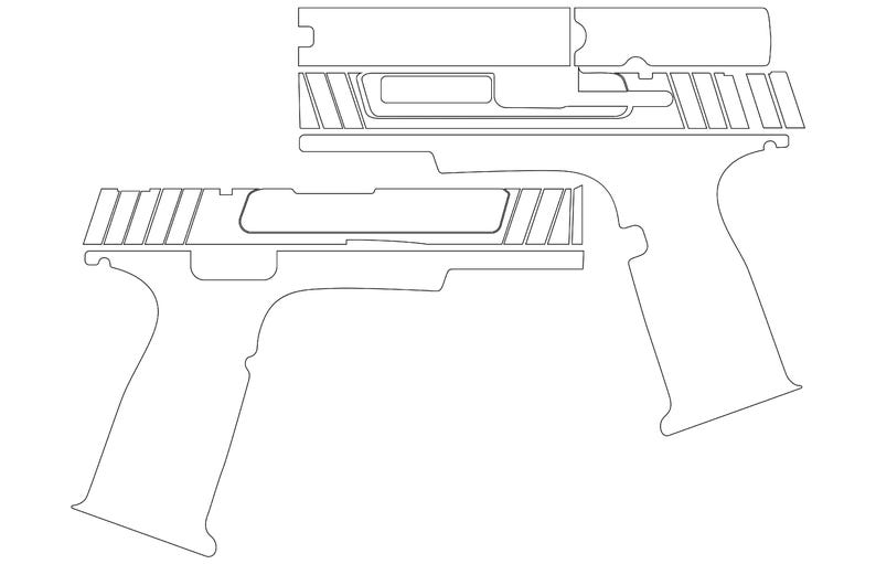 S&W SD40 VE GUN Blank Template File for Laser Engraving Ezcad 2 and ...