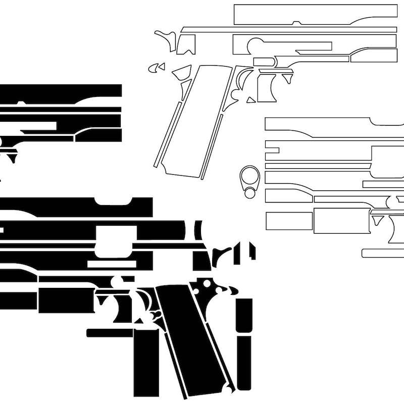 1911 Grip Laser Template - Etsy UK