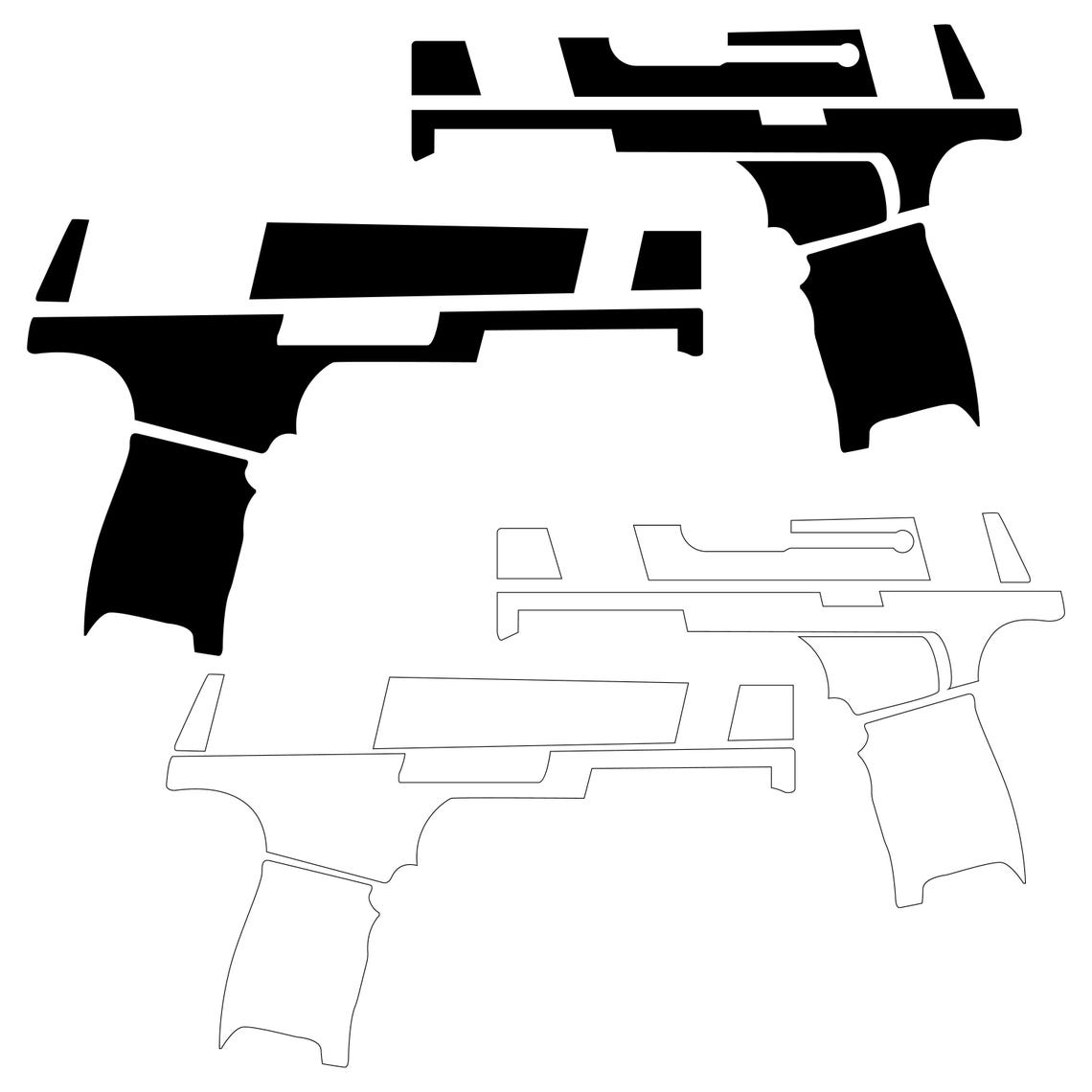 SIG Sauer P365 GUN Blank Template File for Laser Engraving Ezcad 2 and ...