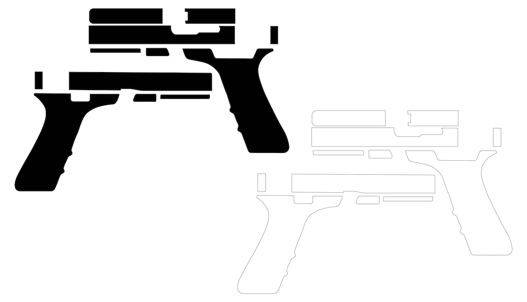 Glock 19 Gen 5 GUN Blank Template File for Laser Engraving Ezcad 2 and ...