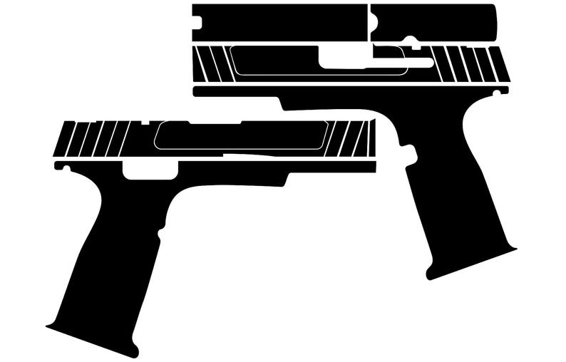 S&W SD40 VE GUN Blank Template File for Laser Engraving Ezcad 2 and ...
