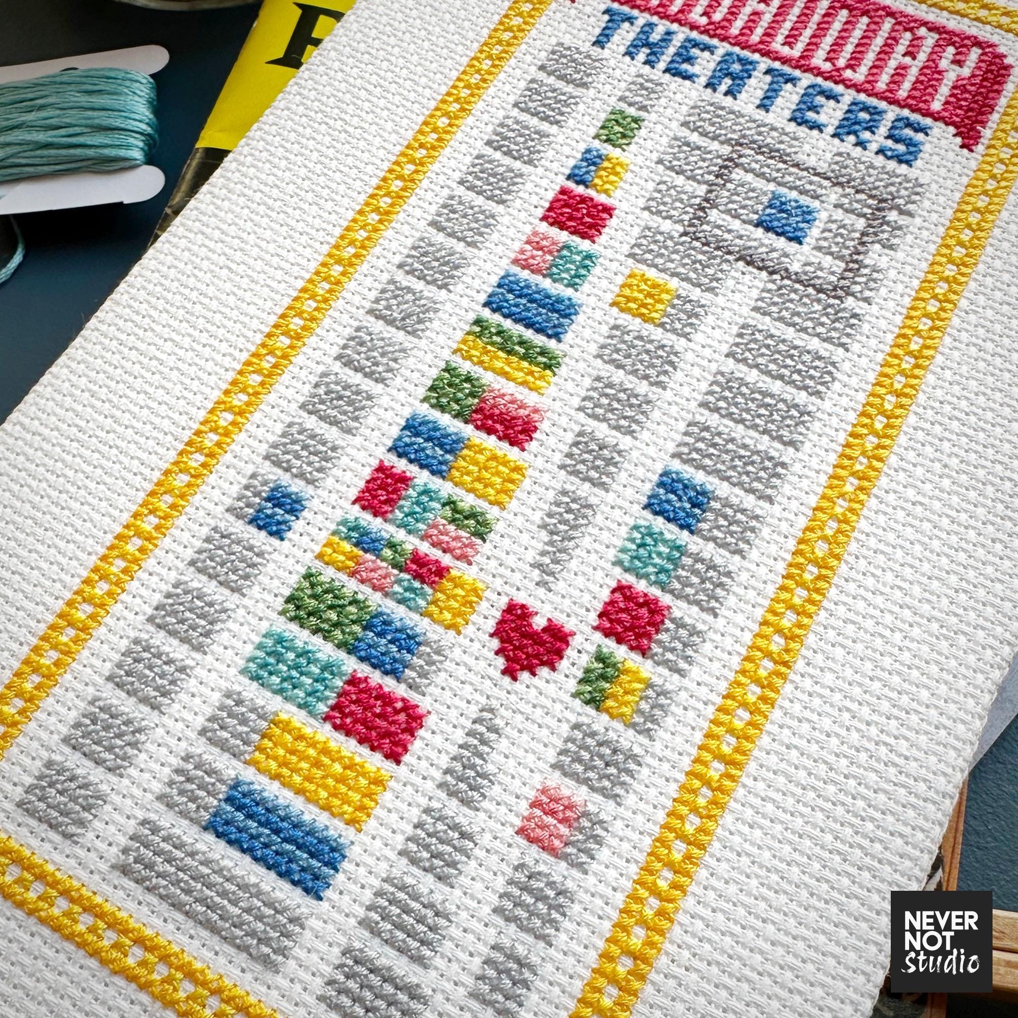 Broadway Theaters Map - Cross Stitch Pattern PDF - Instant Download - Etsy