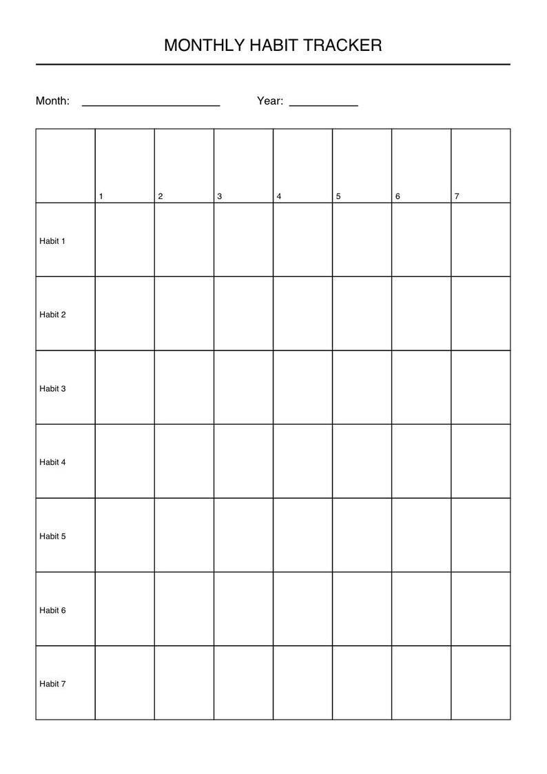 Minimalist Printable Planner Bundle A4 + US Letter | Habit Tracker ...