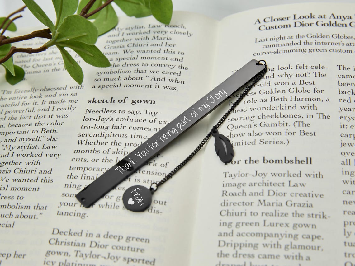Personalized Anniversary Bookmark,custom Metal Bookmark,quotes ...
