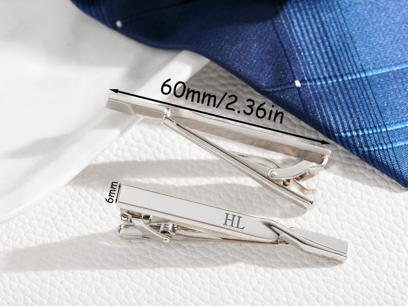 Monogram Men Tie Clip,initials Engraved Tie Clip,twist Tie Clip,tie ...