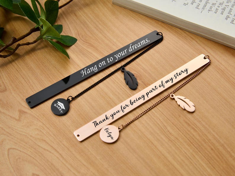 Personalized Anniversary Bookmark,custom Metal Bookmark,quotes ...