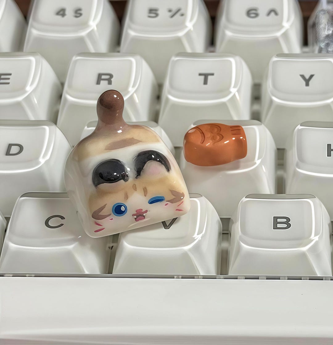 Handcrafted Ceramic Cat Keycap, Funny Artisan Keycap for MX Switch - Etsy