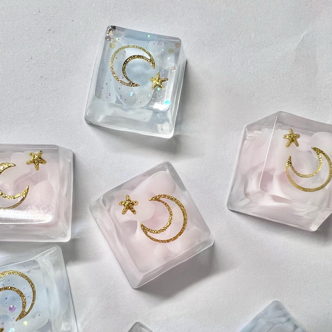 Pastel Moon Star Resin Keycap, Celestial Keyboard Gift - Etsy
