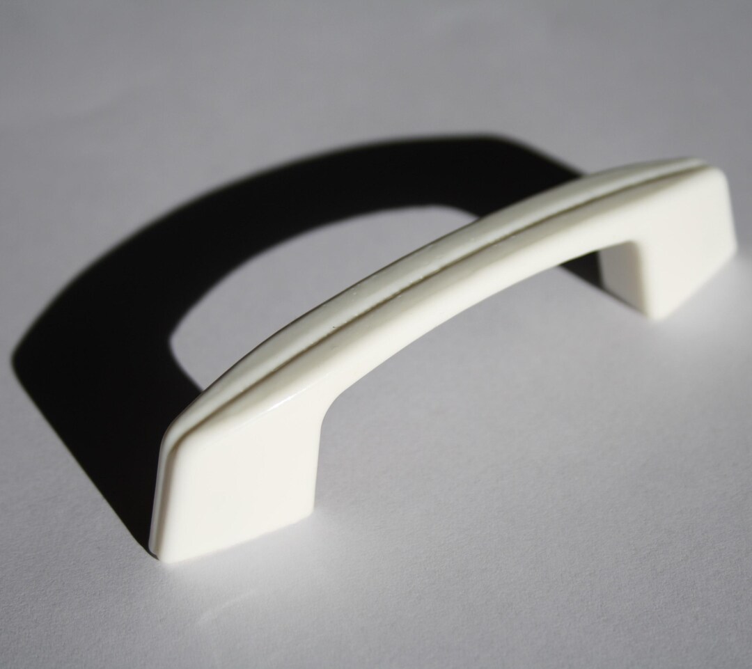 Vintage White Plastic Handles - Etsy