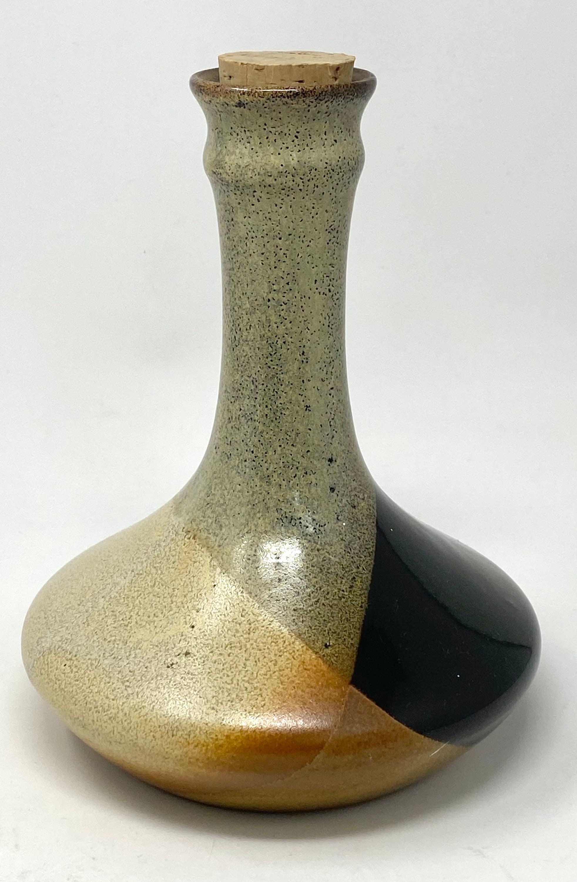 Robert Maxwell for Pottery Craft Decanter Carafe W/cork 8.5 Dip Glaze ...