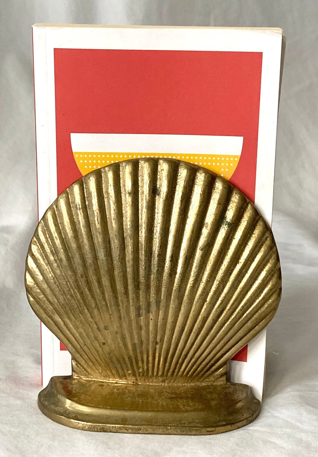 Single Vintage Brass Scallop Shell Book End Nautical Hollywood Regency ...