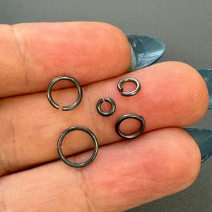 Jump Rings, Oxidized 925 Sterling Silver Jump Rings, Bulk Jump Rings ...