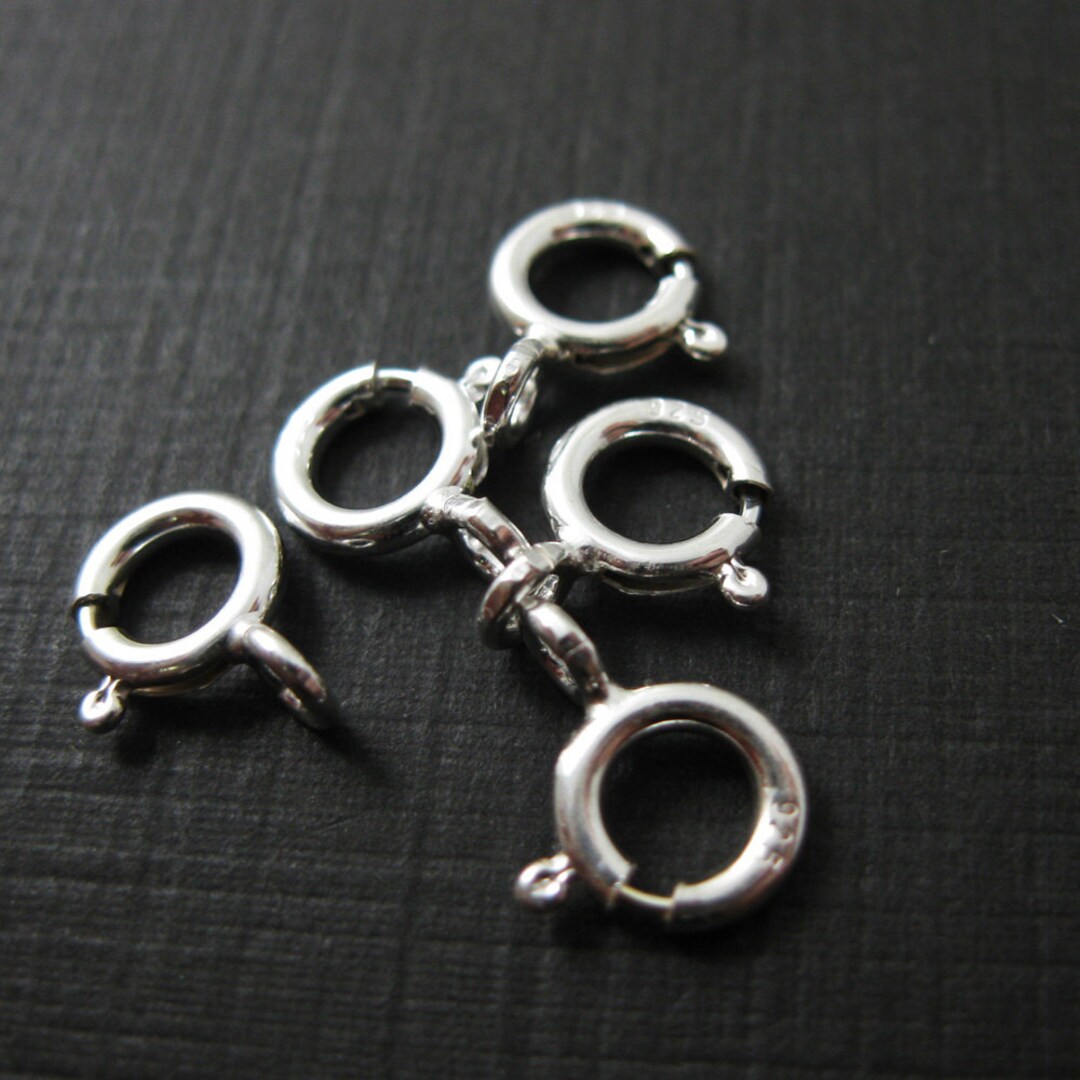 Sterling Silver Spring Ring Clasps - Sterling Silver Clasps and ...