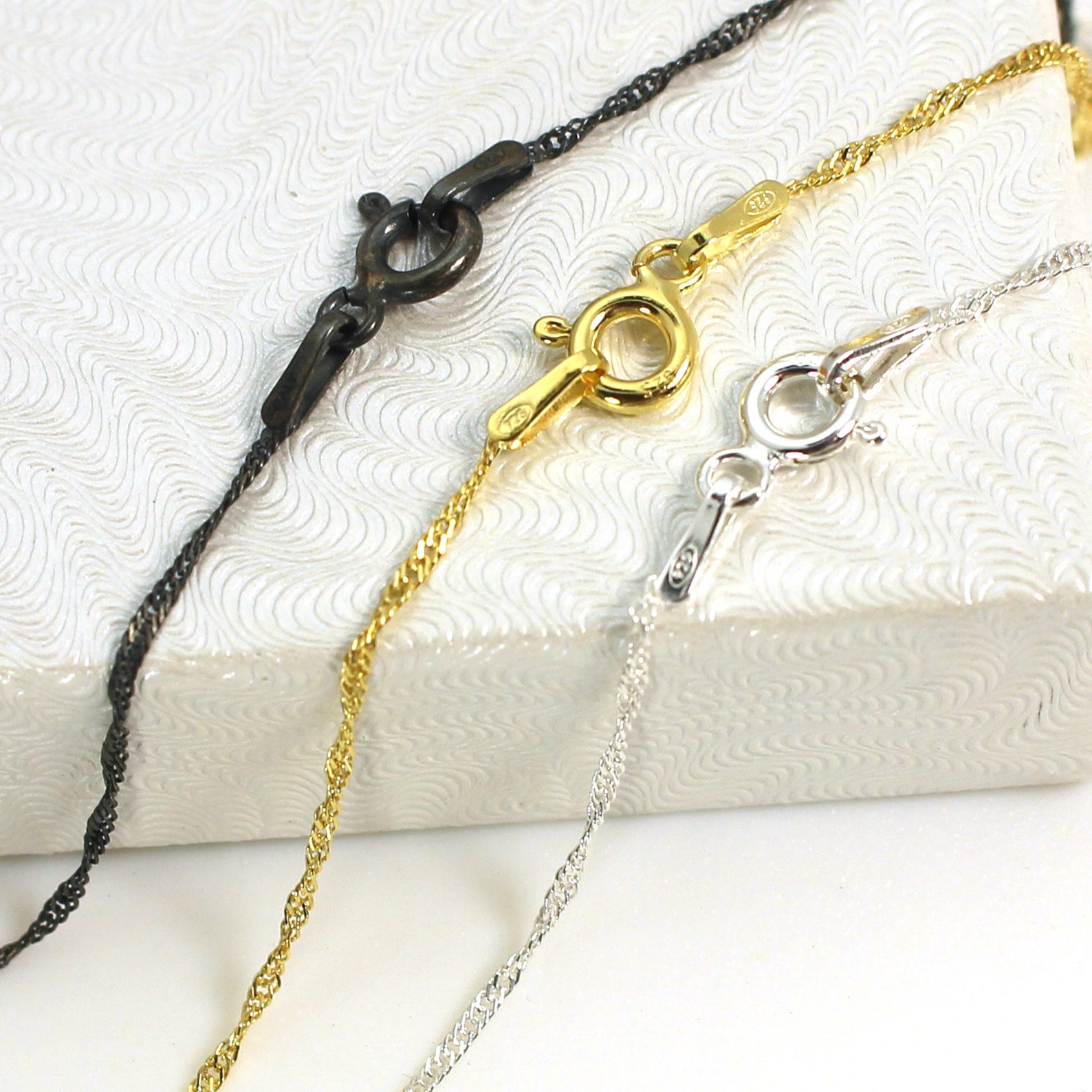 Sterling Silver Chain Fine Singapore Necklace Necklace for - Etsy