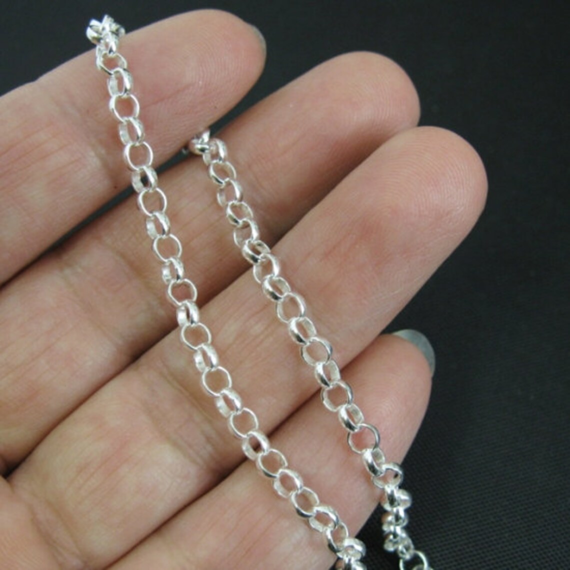 Sterling Silver 3.5mm Rolo Chain Strong Silver Rolo Chain - Etsy