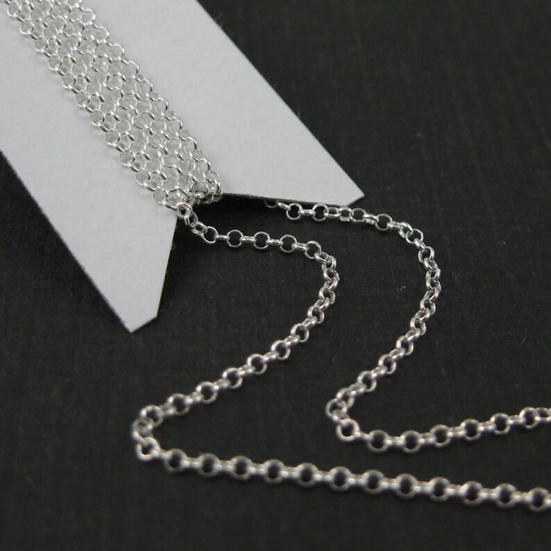 Sterling Silver Rolo Chain Unfinished Bulk Chain 1mm Tiny - Etsy