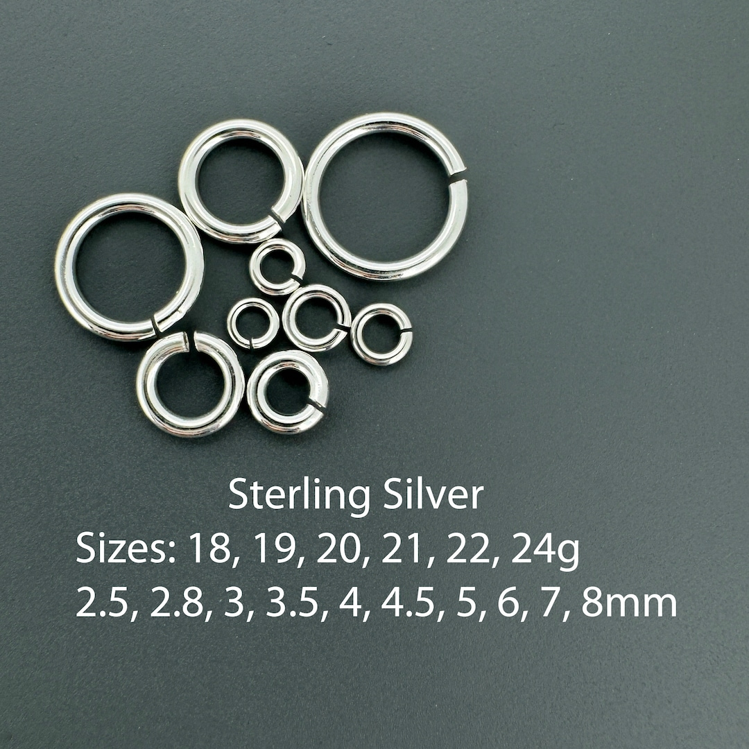 Sterling Silver Permanent Jewelry Jump Rings-925 Sterling Silver Open ...