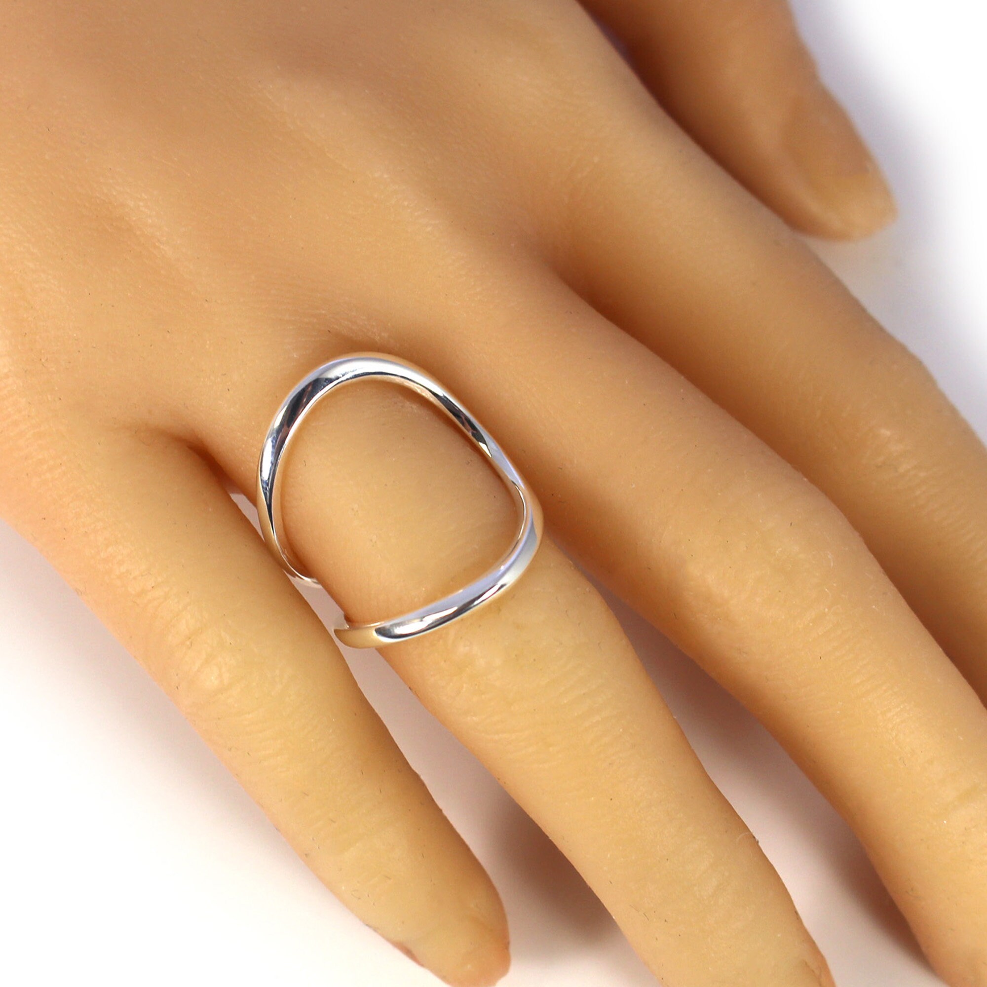 Unique Adjustable Ring Sterling Silver or Gold Over Sterling | Etsy