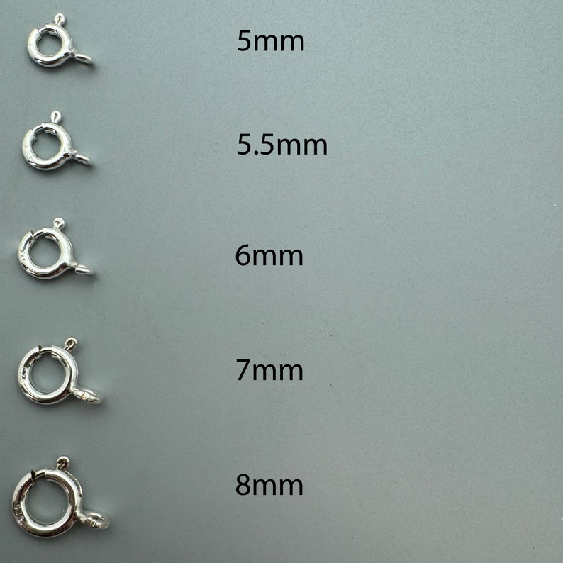 925 Sterling Silver Spring Rings-round Clasp-chain Clasp-jewelry ...