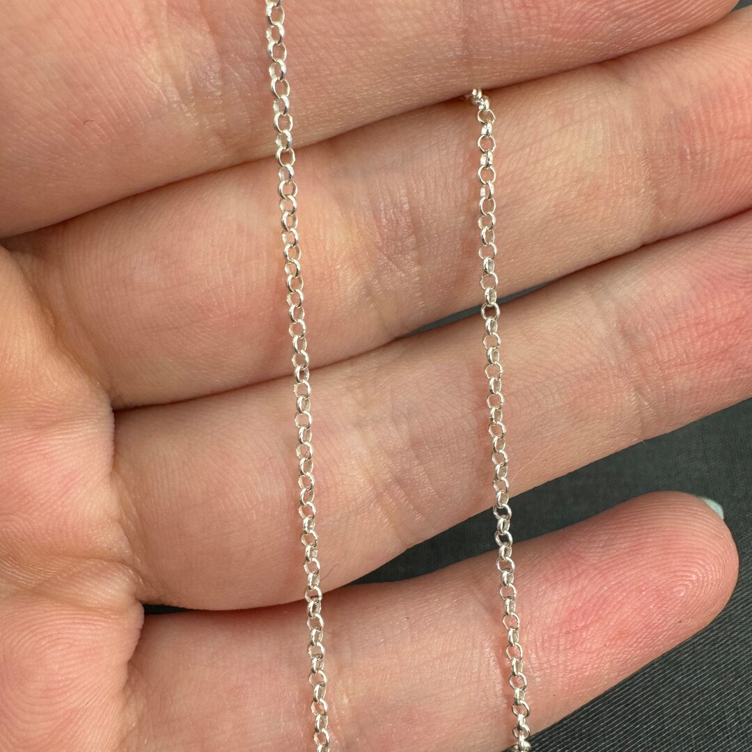 Sterling Silver Rolo Chain, Unfinished Chains, Tiny Rolo Chain ...