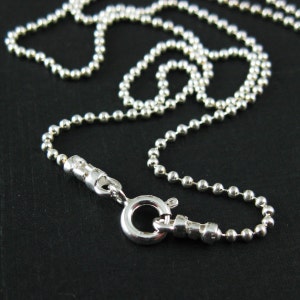 Ball Chain Necklace Silver Beaded Chain 925 Sterling - Etsy