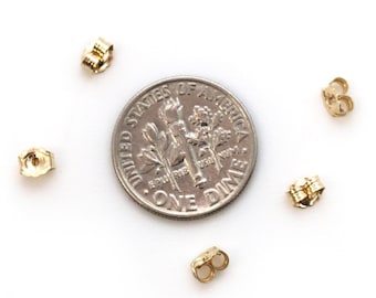 10 Pairs 14K Gold Filled Earring Backs, Gold Filled Earring Nuts, Ear ...