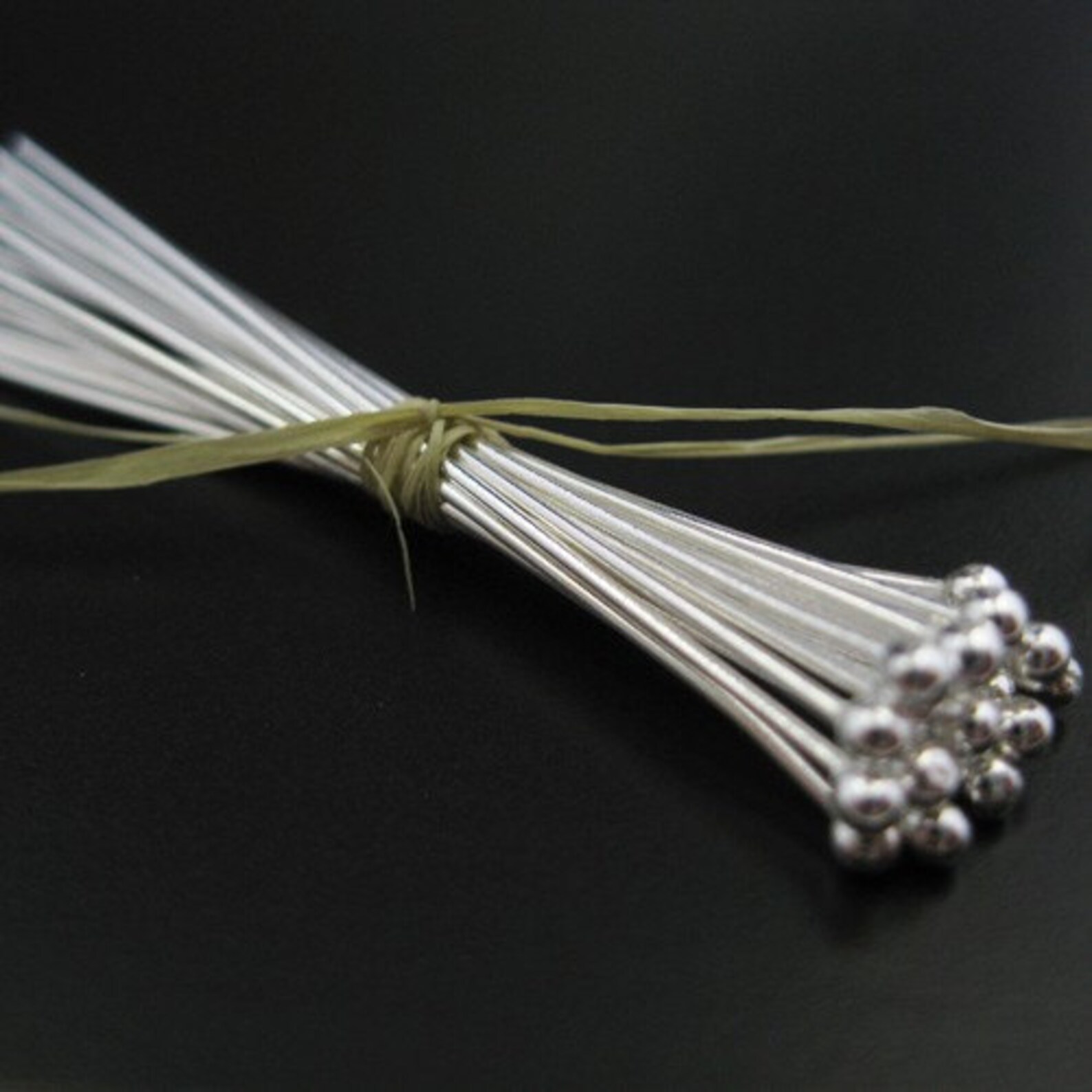 Oxidized 925 Sterling Silver Headpins Head Pins Pins Ball | Etsy