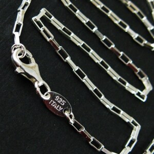 Sterling Silver Chain-medium Box Chain - Necklace for Pendant-silver ...