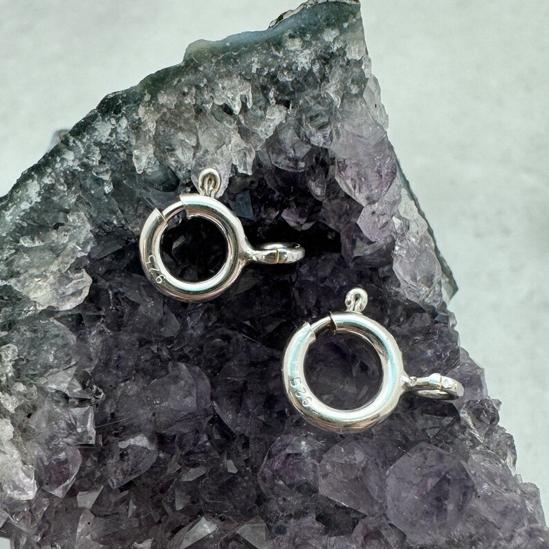 925 Sterling Silver Spring Rings-round Clasp-chain Clasp-jewelry ...