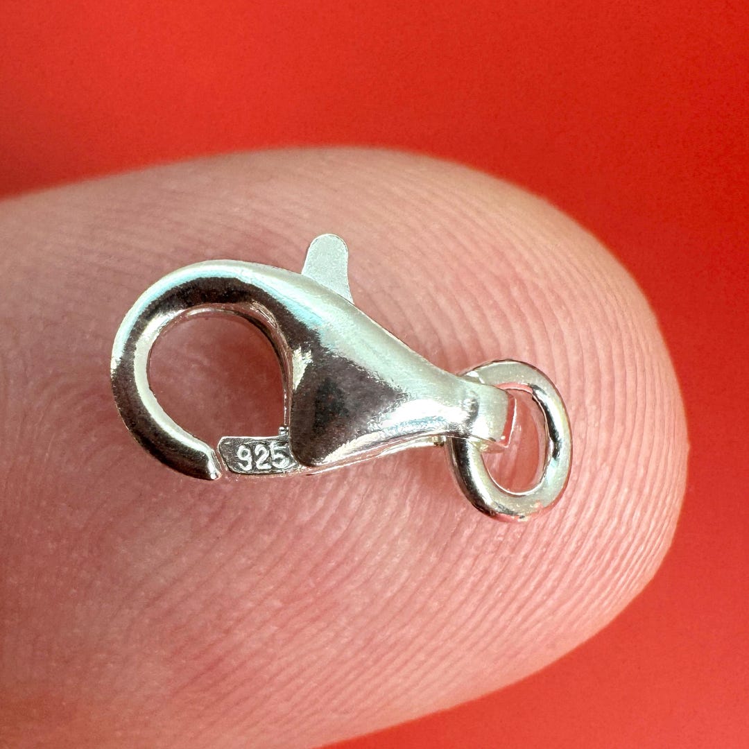 Sterling Silver Clasp Findings. 8mm Lobster Clasp Claw Wholesale. Made ...