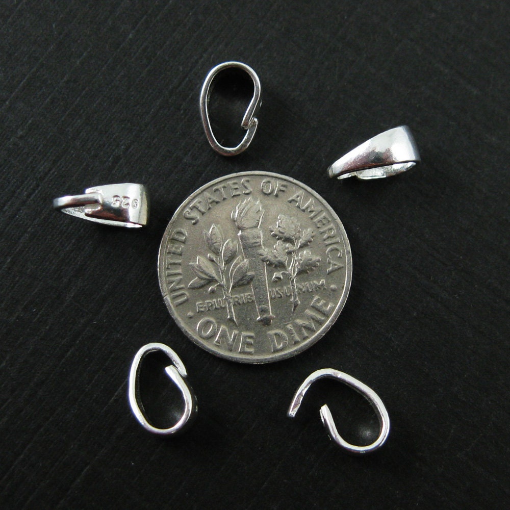 925 Sterling Silver Bail-simple Classic Open Bail Connector-8.5mm ...