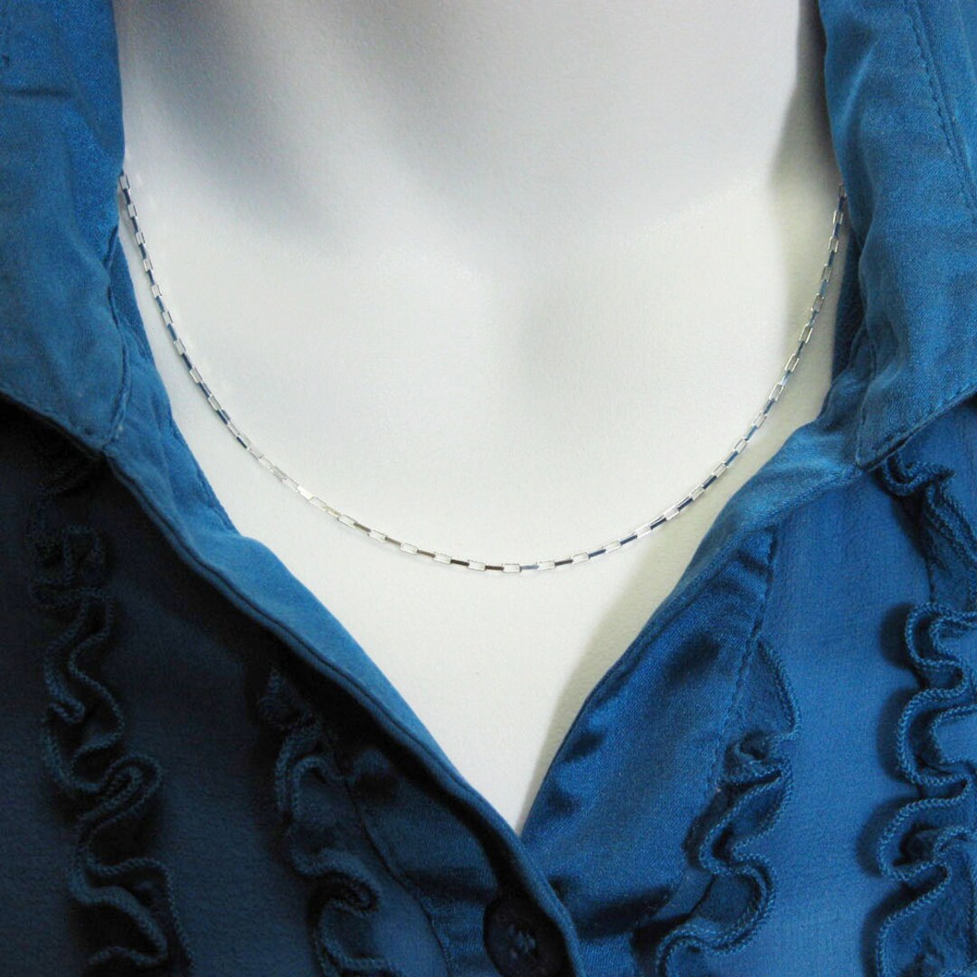 Sterling Silver Chain-small Box Chain-silver Necklace Chain - Etsy