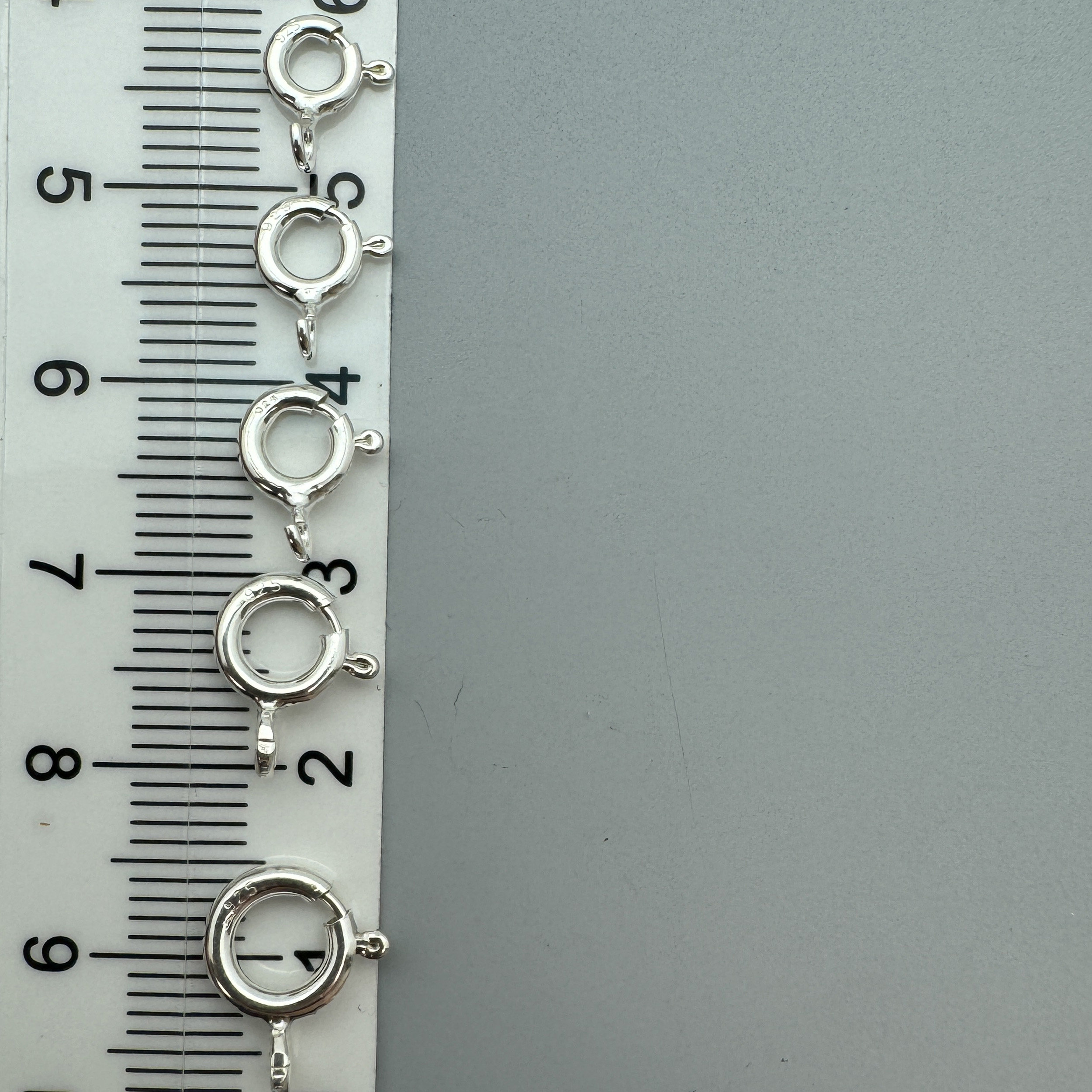 925 Sterling Silver Spring Rings-round Clasp-chain Clasp-jewelry ...