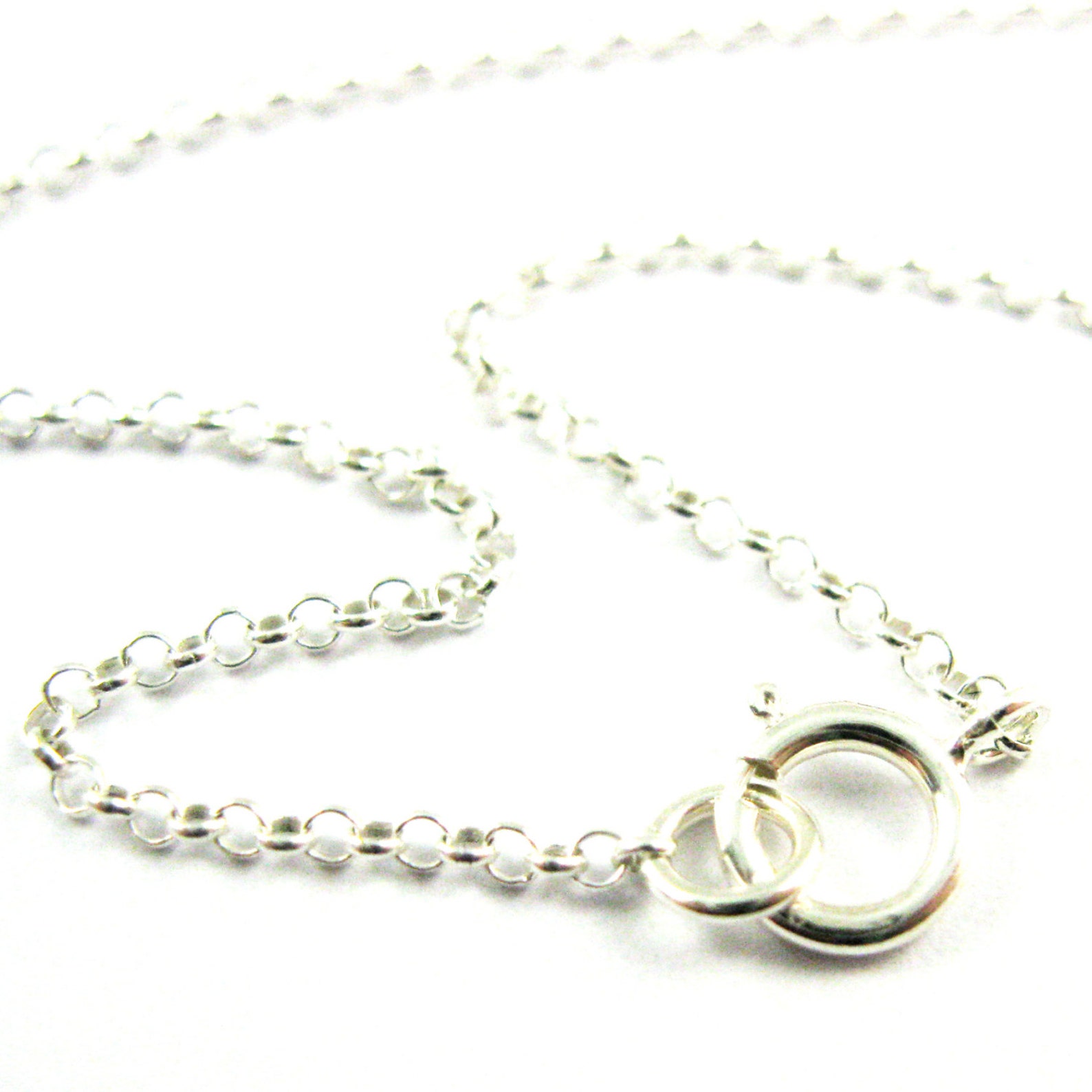 Sterling Silver Necklace Chain Tiny Rolo Chain Necklace - Etsy