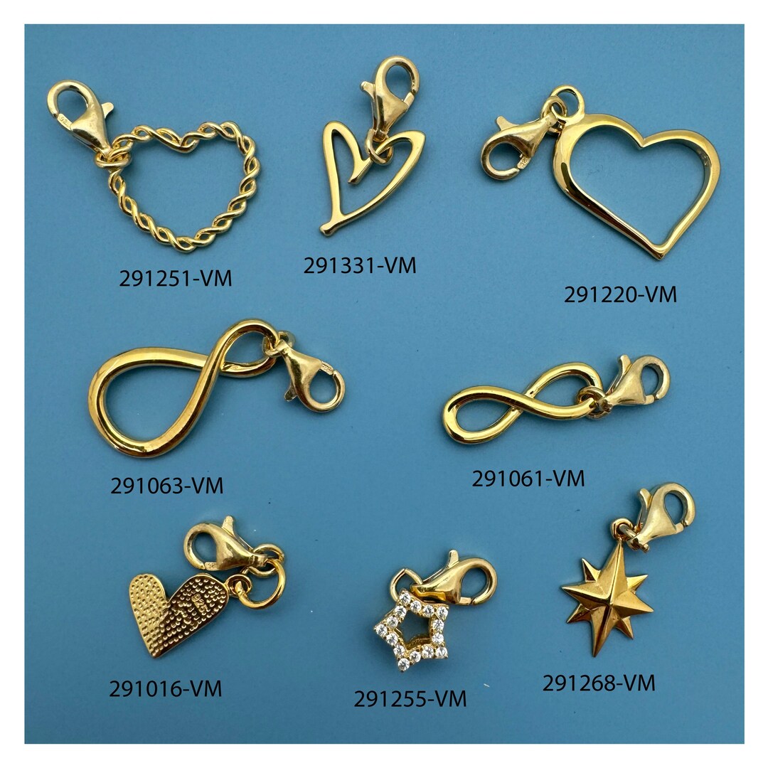 Add on Charms With Clasp-charm for Bracelet-gold Over Sterling Silver ...