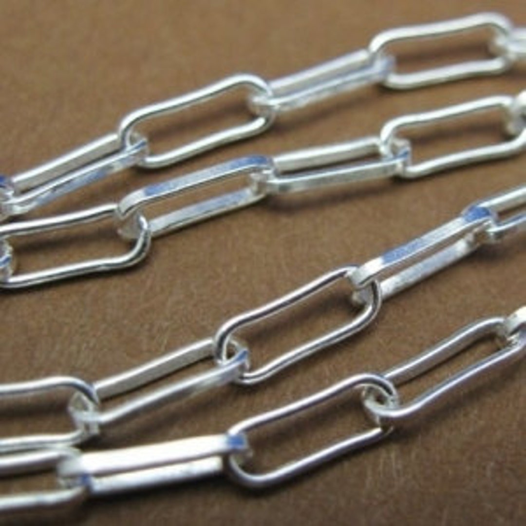 3 Feet Solid Sterling Silver Chain,unfinished Bulk Chain,2.5x6.5mm ...