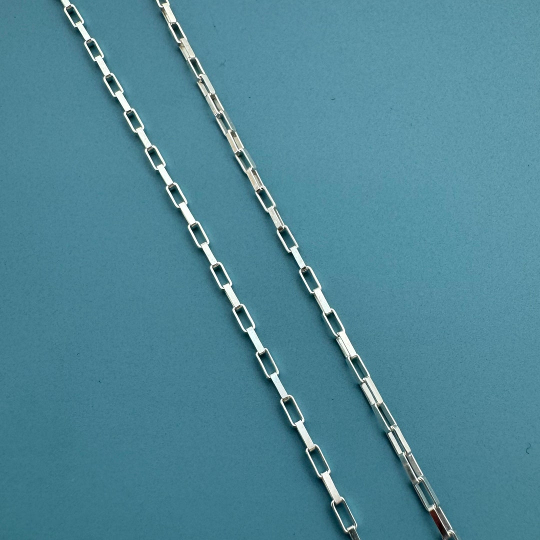 Wholesale Sterling Silver Box Chain, Unfinished Bulk Chains,1.5 X 2.5mm ...