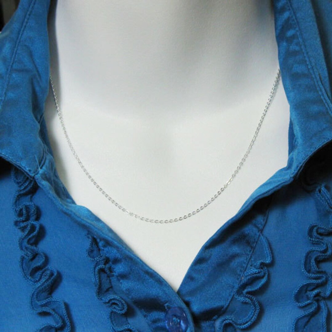 Sterling Silver Chain Solid Flat Cable Chain Finished - Etsy